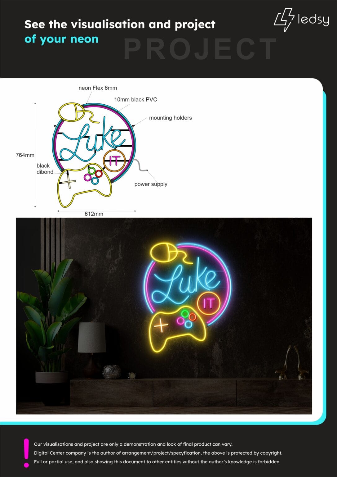 To Była Nasza Wspólna Decyzja napis LED | CustomNeon.pl
