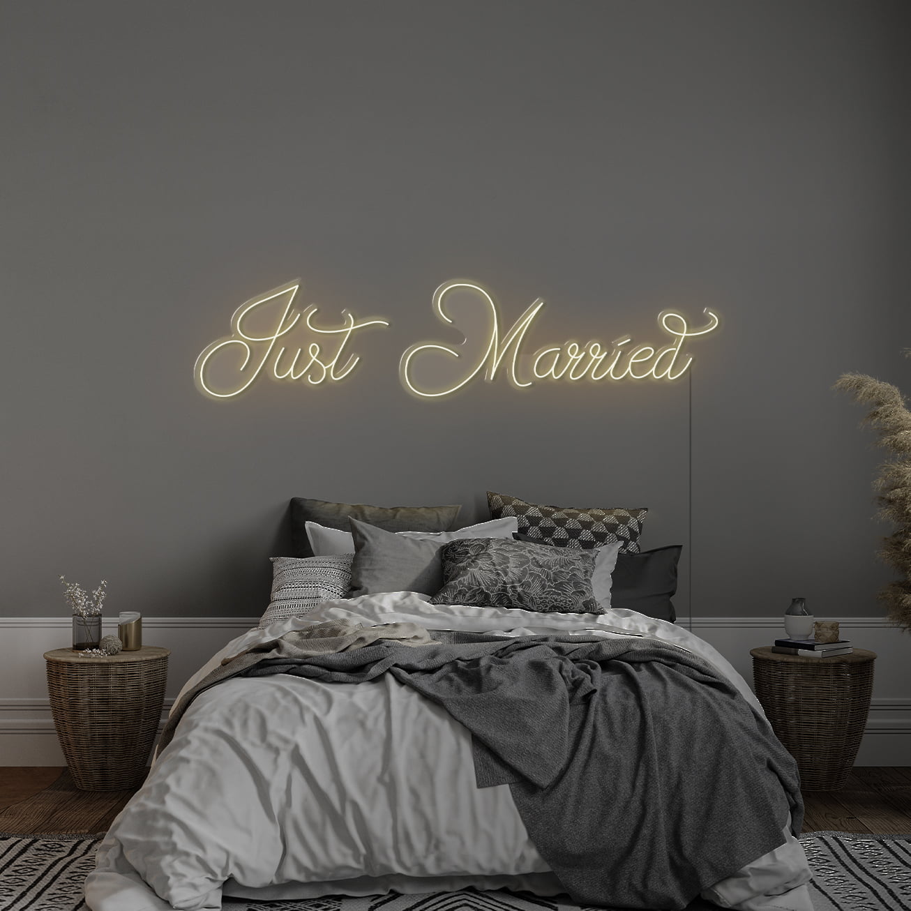Just Married LED neon lettering | CustomNeon.pl