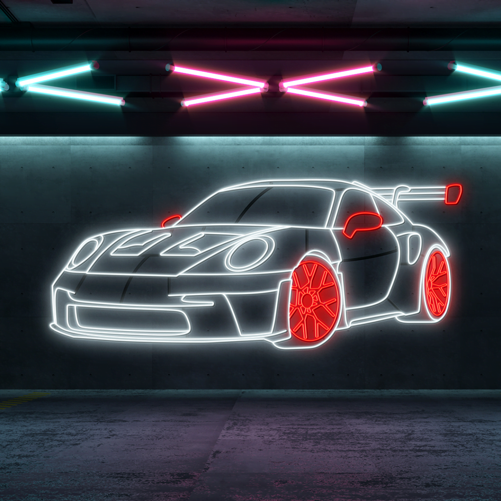 Neon Porsche 911 GT3 RS | CustomNeon.pl